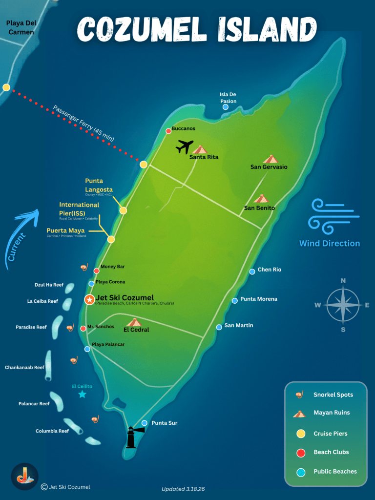 Map of Cozumel - Updated & Fully Interactive